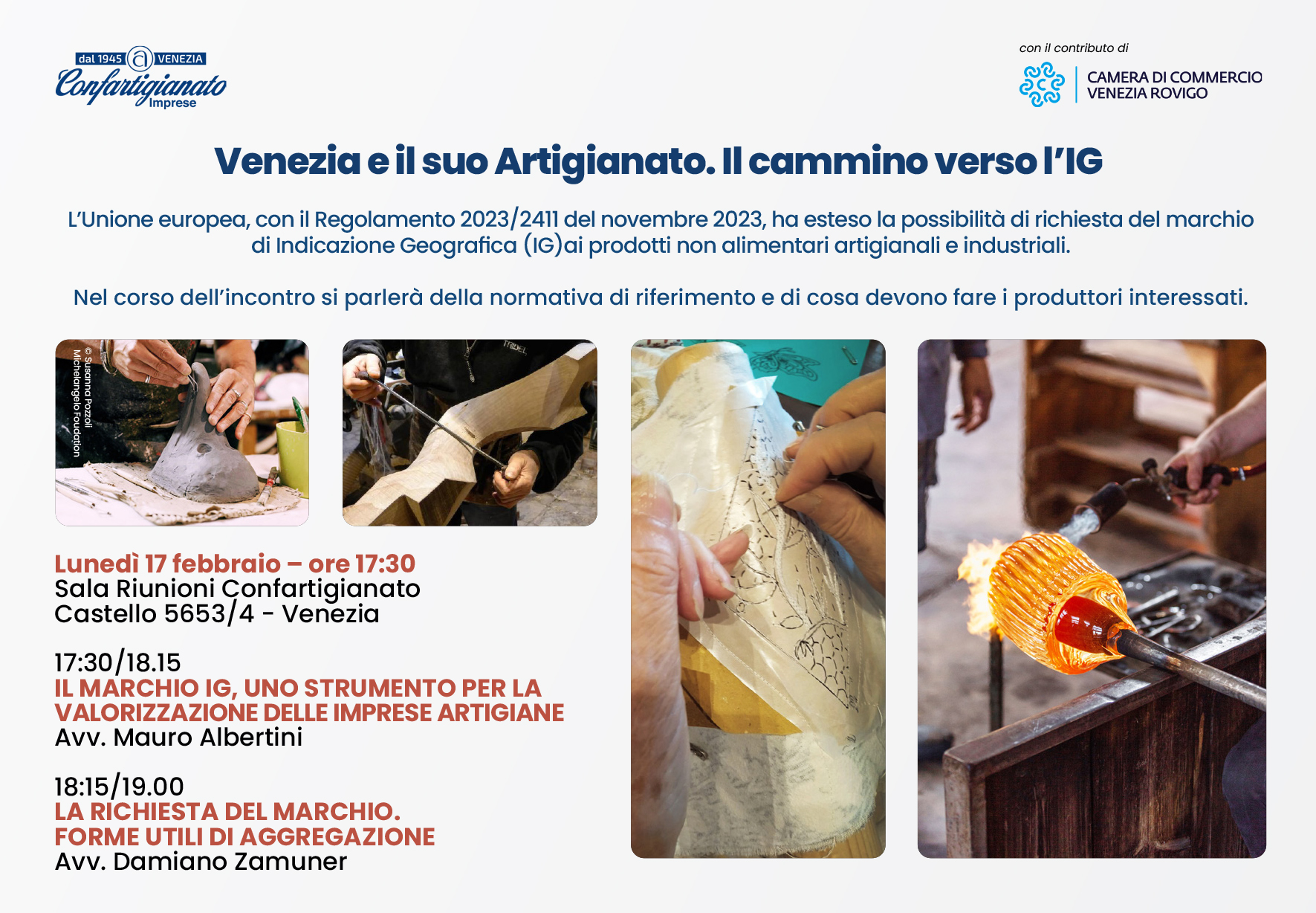 Venezia e l'artigianato: verso l'Identificazione Geografica Protetta